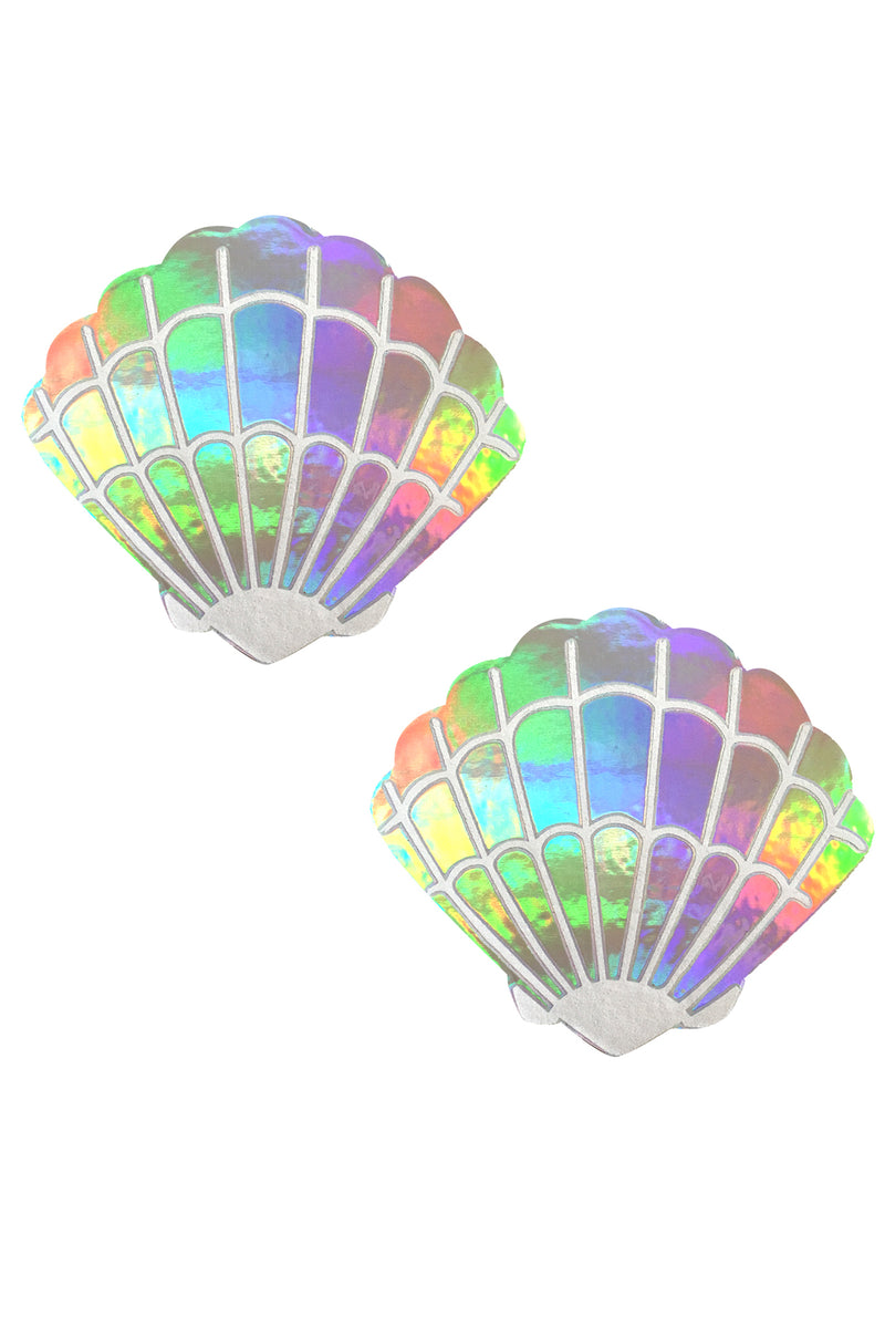 Care Bare Stare Holographic Mermaid Shell Pasties – Donna di Capri Care Bare Stare Holographic Mermaid Shell Pasties – Donna di Capri