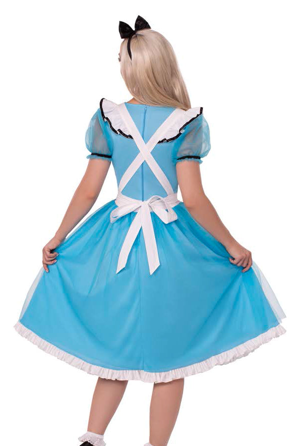Looking Glass Alice Costume for Women – 2 PC Tulle Dress with Attached ...